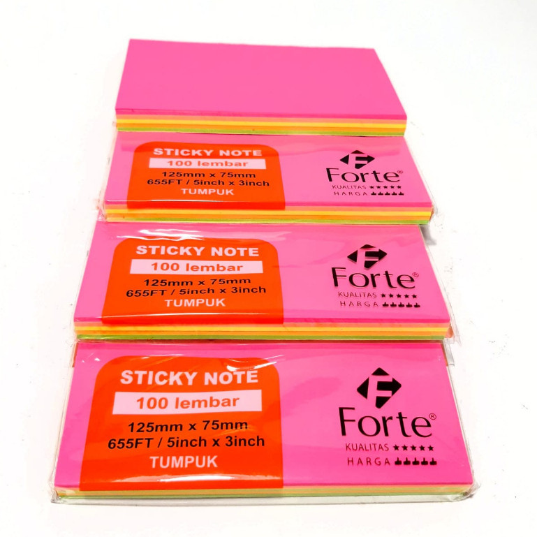Jual Harga Grosir (1Packs/100lbr ) Memo Sticky Note 5X3inch Tumpuk ...