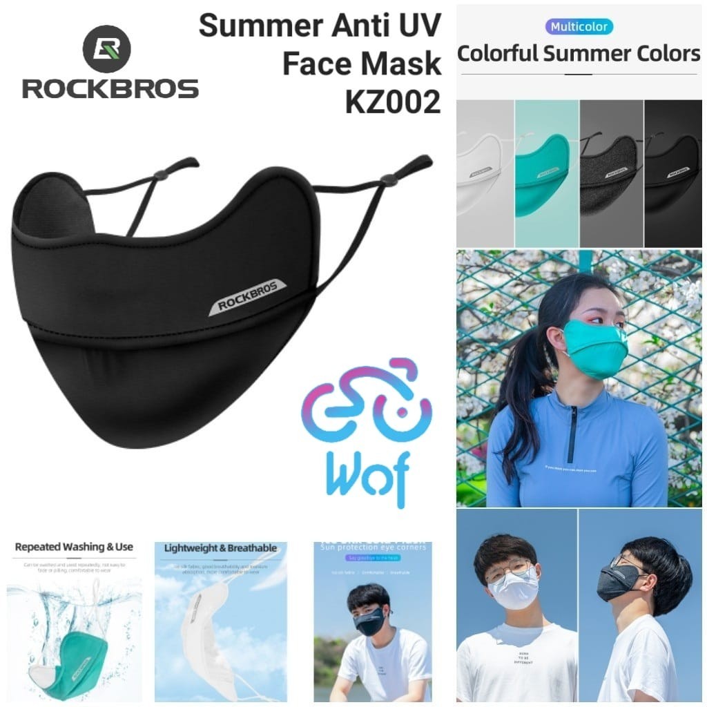 Jual ROCKBROS KZ002 Bicycle Face Mask Ice Silk Sport Masker Wajah ...