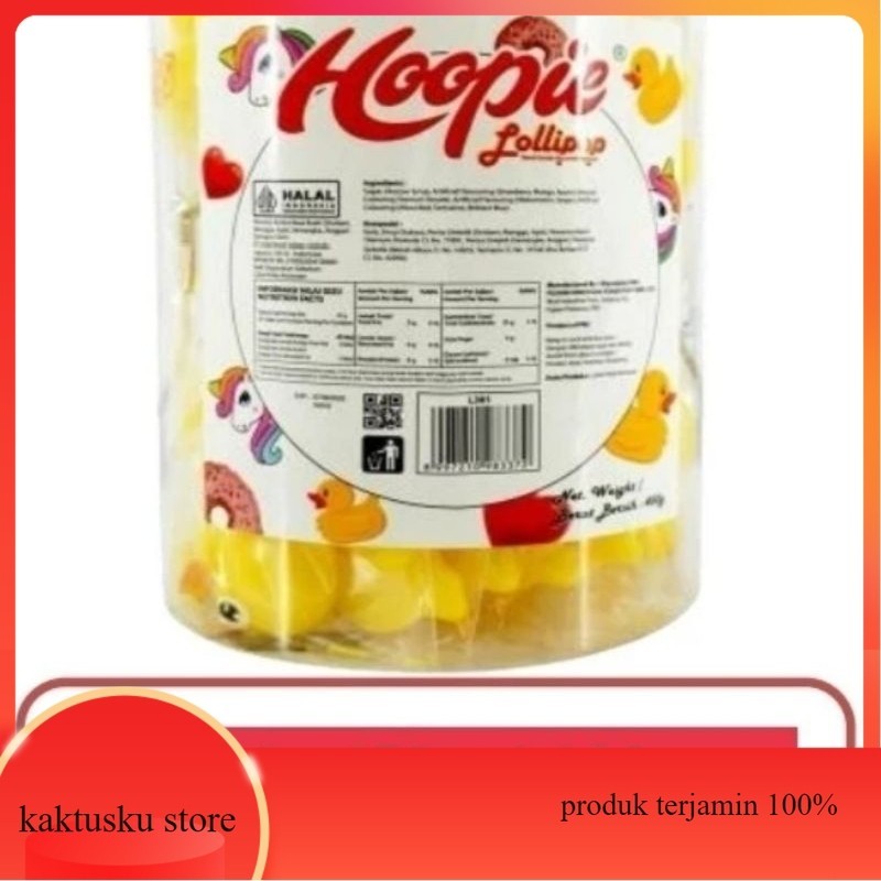 Jual permen lolipop hoopie 450 gr per toples/permen karakter lucu ...
