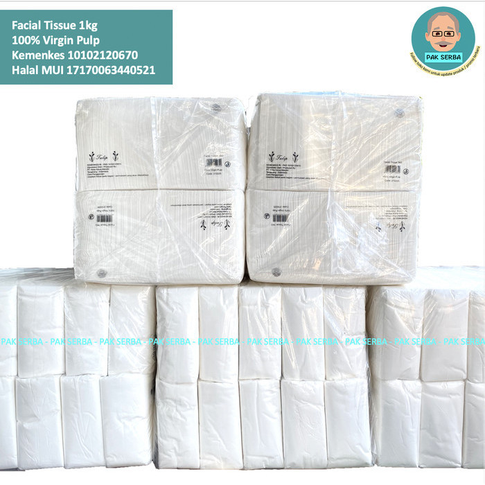 Jual Tulip Facial Tissue 1kg / Tisu Wajah 1000gr Grosir (1 BAL 10 PACK ...