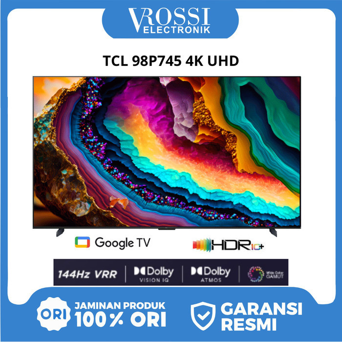 Jual TCL TV 98P745 SMART GOOGLE TV ANDROID UHD 4K 98 INCH 144Hz DOLBY ATMOS | Shopee Indonesia