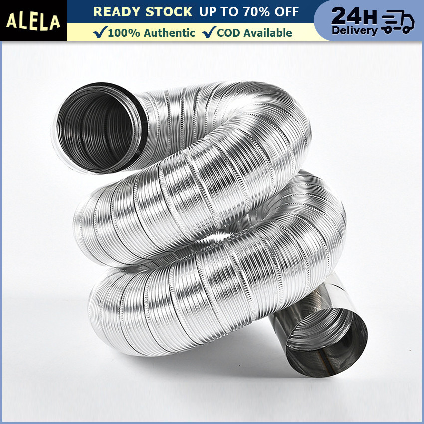Jual 2" 4 inch Pipa Exhaust Selang Flexible Duct Ducting Aluminium Pipa ...