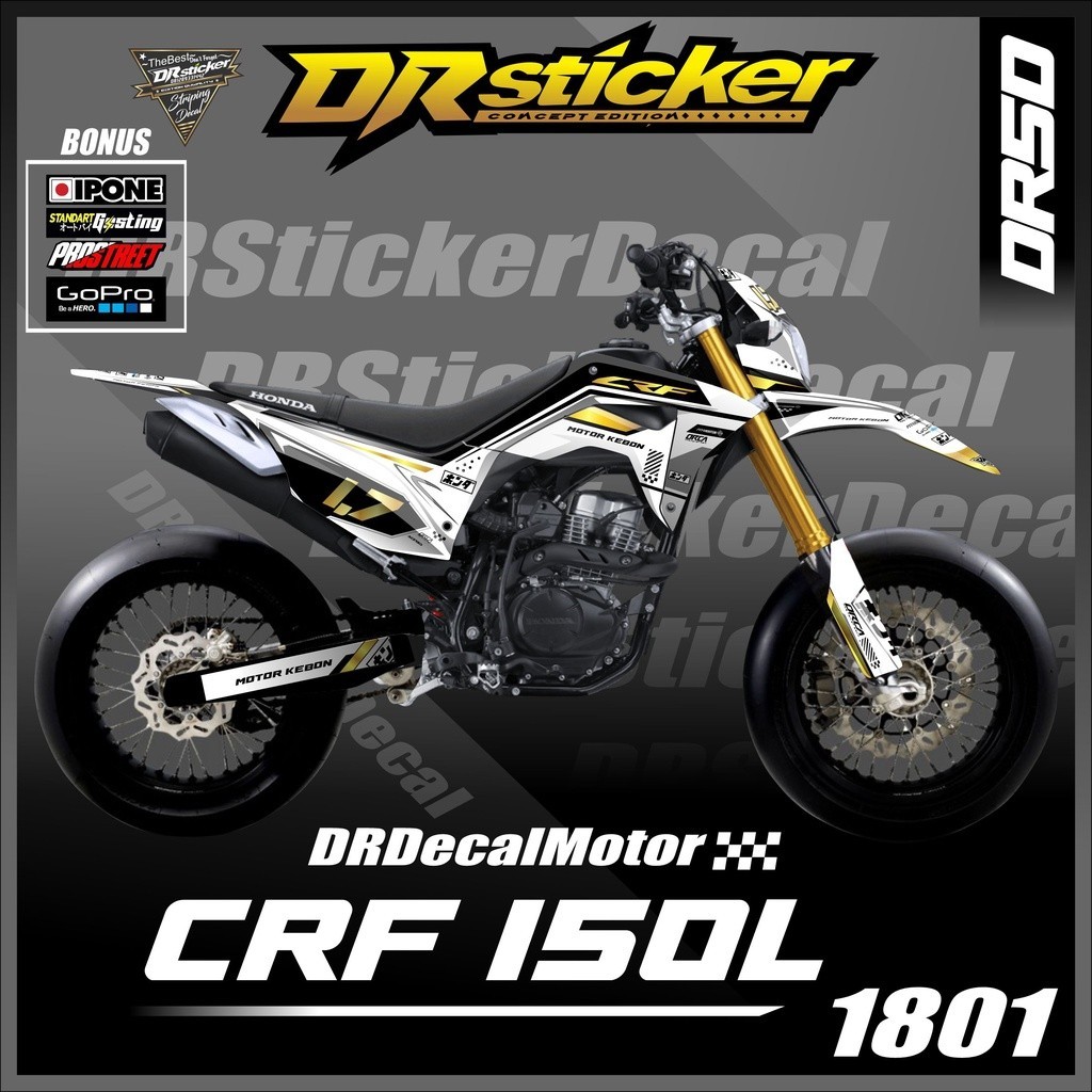 Jual Stiker Decal crf Full Body Stiker Skotlet Montor crf 150l Full ...