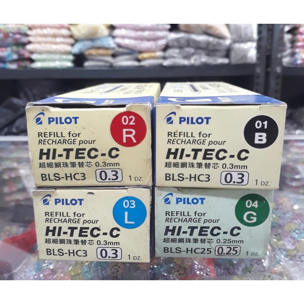 Jual REFILL ISI PULPEN PILOT REFILL HITEC - HI-TEC-C 0.25 0.3 | Shopee ...