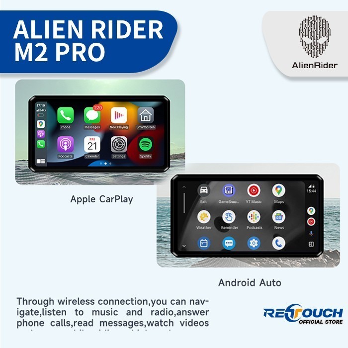 Jual Motorcycle Dash Cam Alien Rider Radar System M2 Pro IP68 6.1 ...