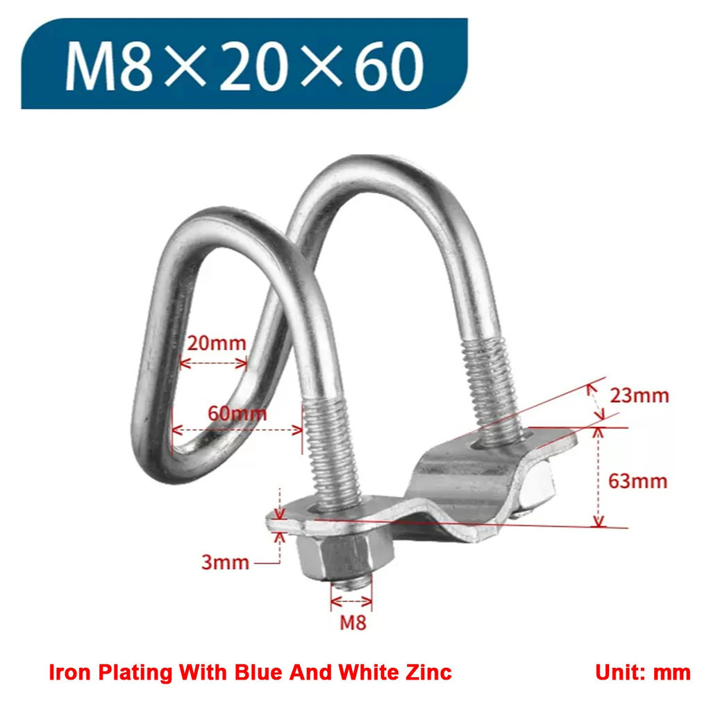 Jual Gesper silang berbentuk U/Klem Pipa Plat Besi Seng Clamp/Klem pipa ...