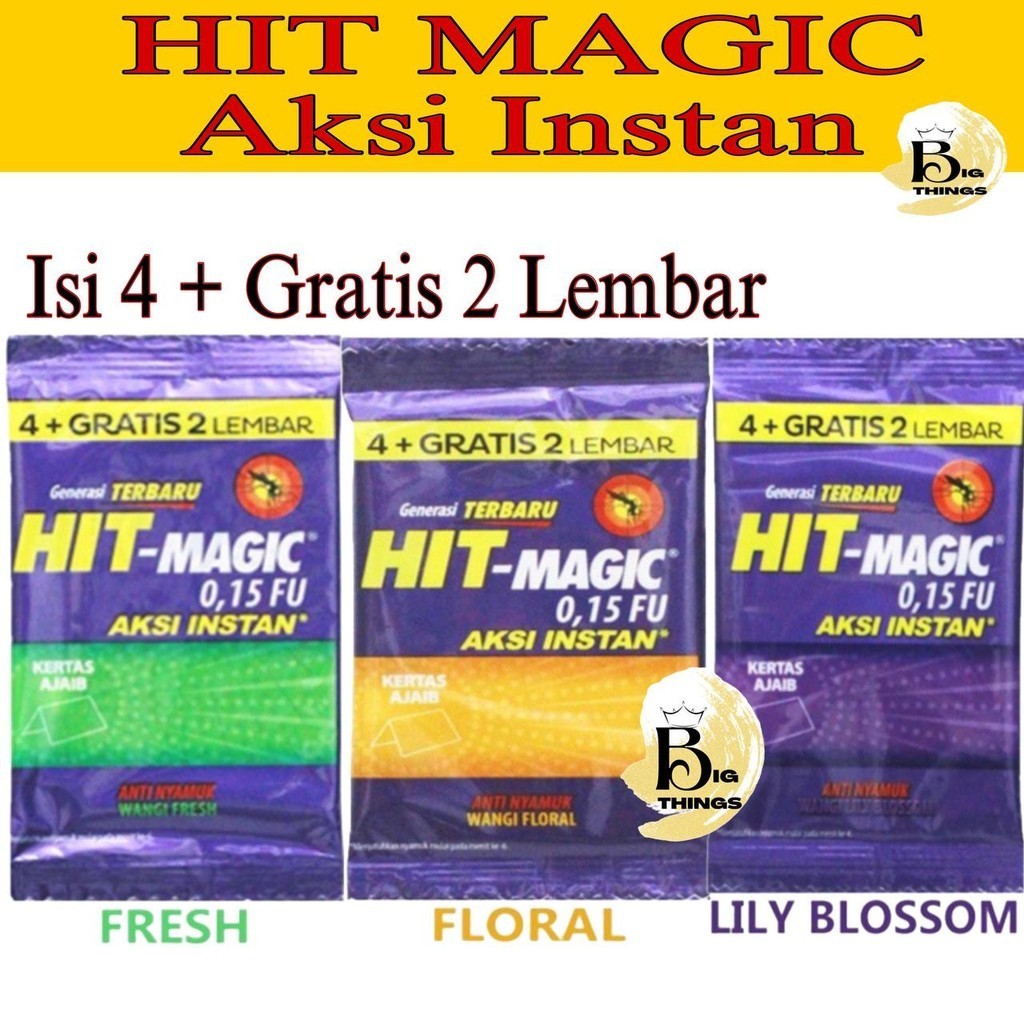 Jual Hit Magic Bakar isi 4+2s Obat Nyamuk Bakar Hit Magic Kertas Ajaib ...