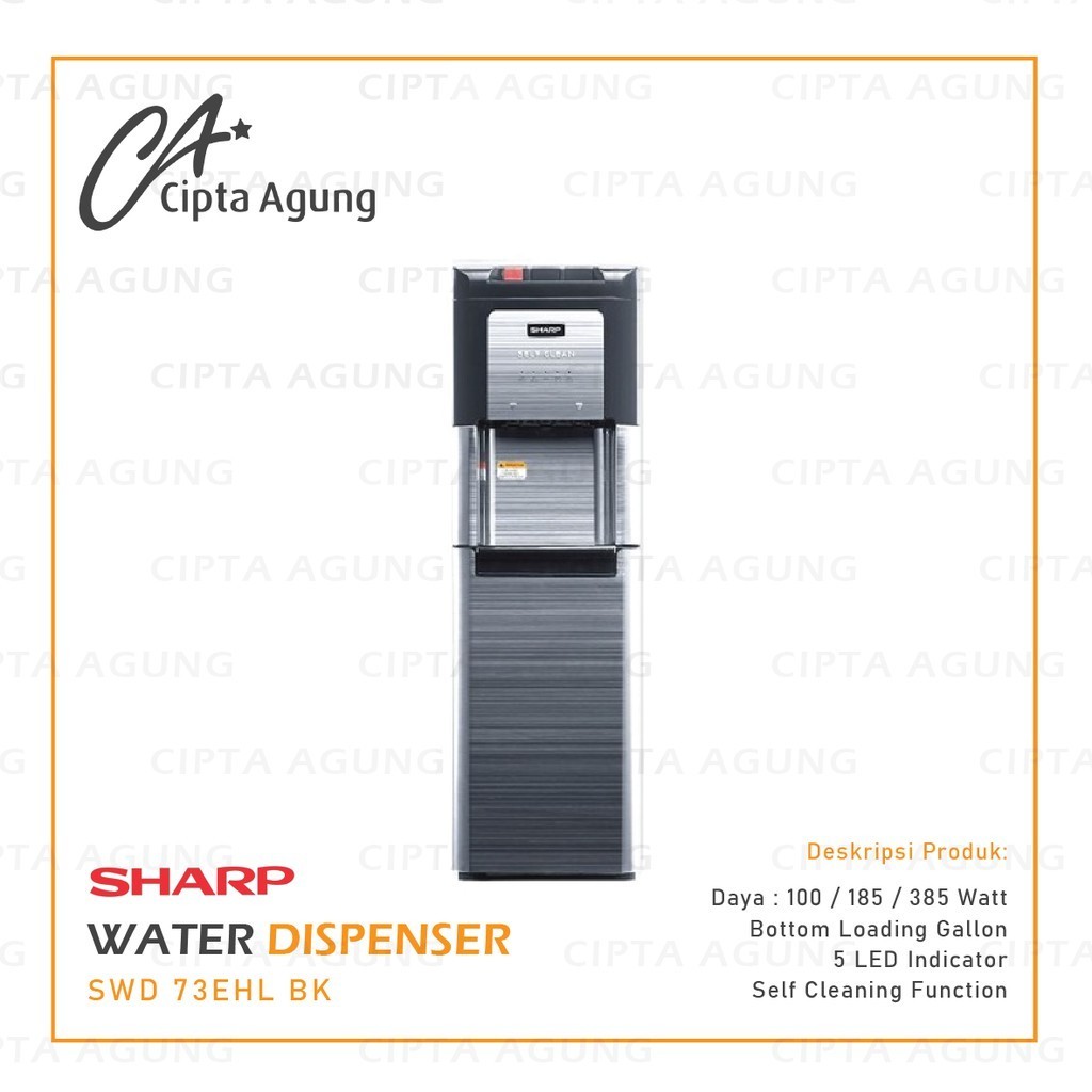 Jual promo spesial ramadhan DISPENSER GALON BAWAH SHARP SWD 73 EHL BK ...