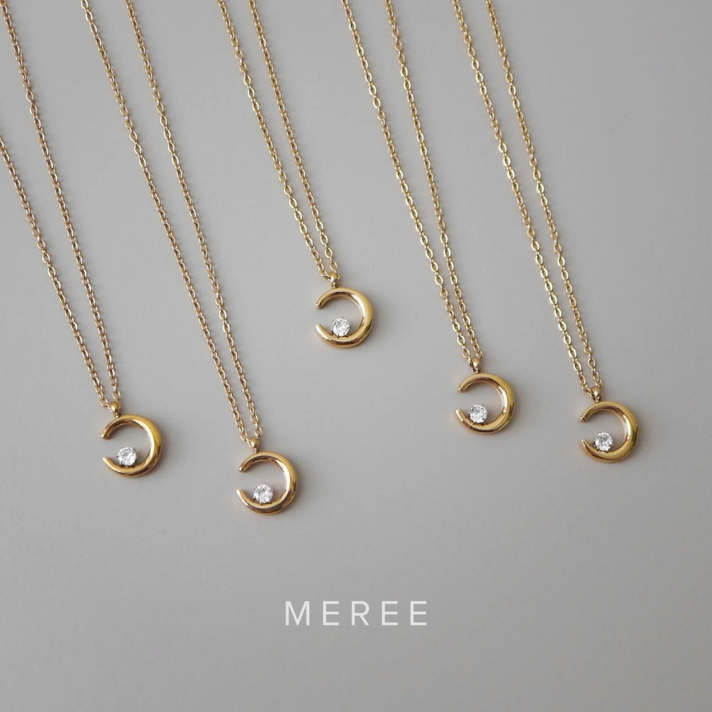 Jual Meree Layla Moon Necklace Stainless Steel Kalung Wanita Tahan ...