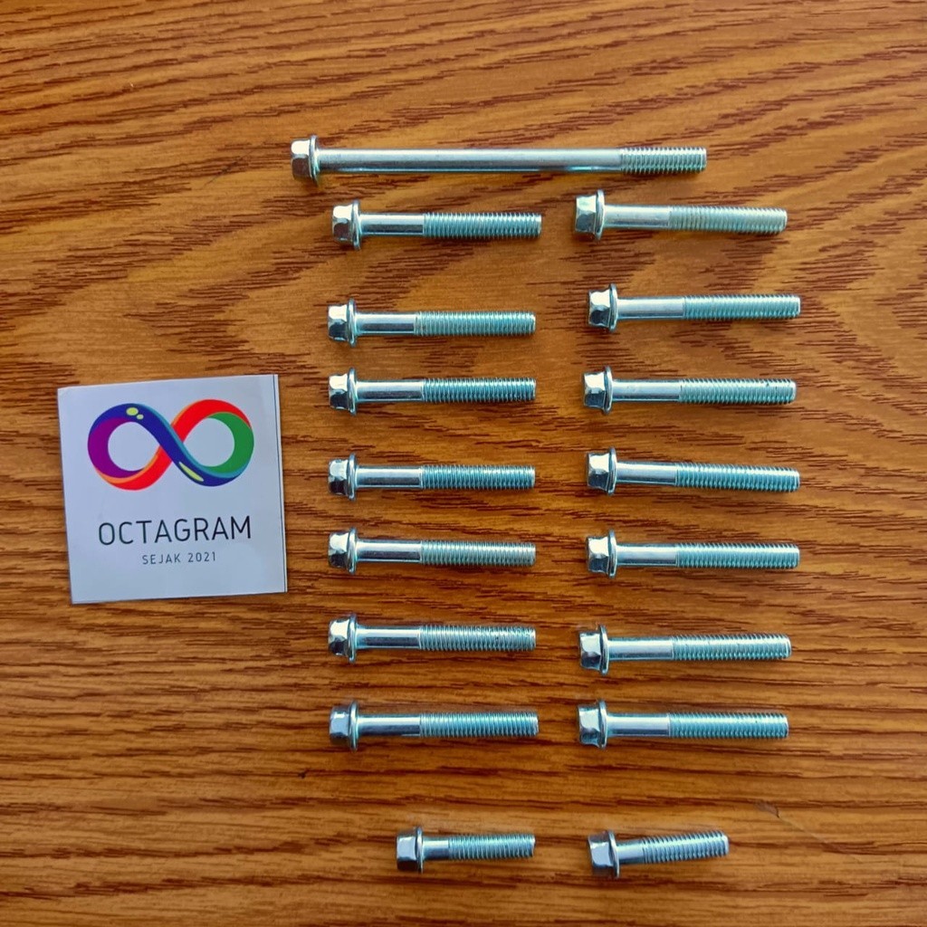 Jual Baut CVT Beat Karbu Full Set / Baud Cover CVT Beat Karburator Full ...