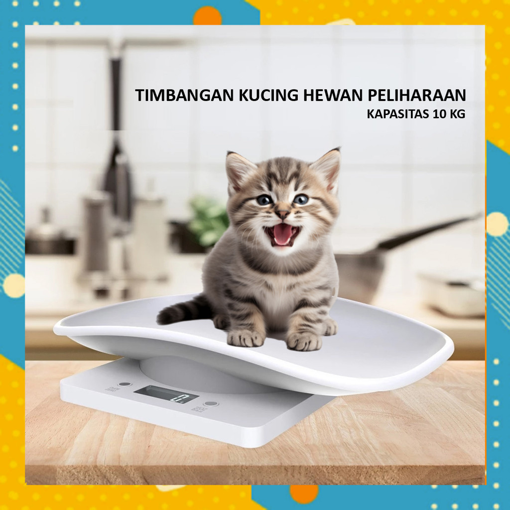 Jual Timbangan Digital KUCING ANJING Alas Lebar Digital LED Nyala 10 KG ...