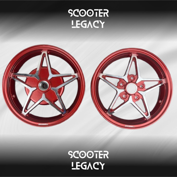 Jual Velg Stars Bintang CNC Red Casting ZEGNA Vespa Sprint Primavera S ...