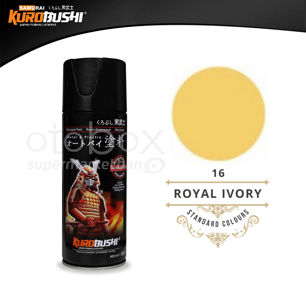 Jual Samurai Paint 16 ROYAL IVORY Pilok Pilox Cat Semprot Aerosol Kualitas Kompresor | Shopee ...