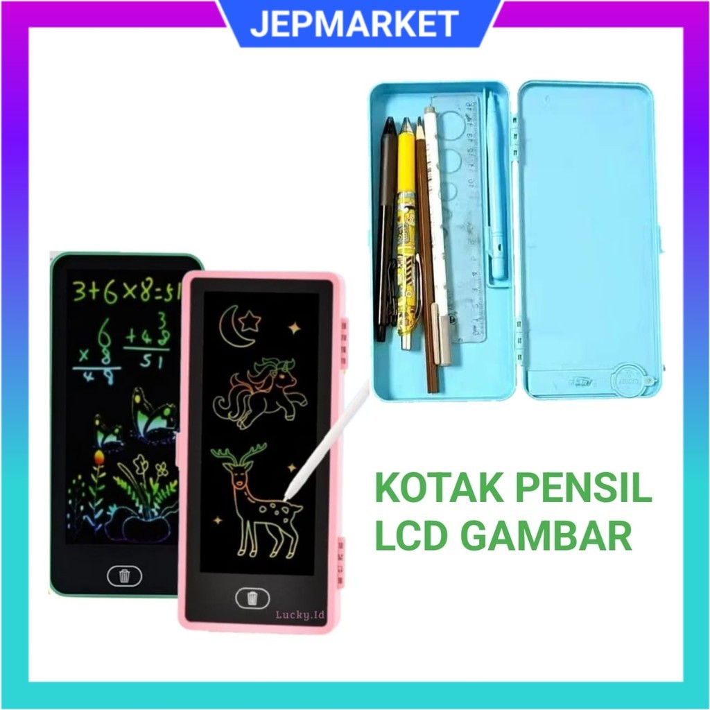 Jual Tempat Pensil LCD Drawing Pad/Kotak Pensil 2 IN 1 dengan Papan LCD ...