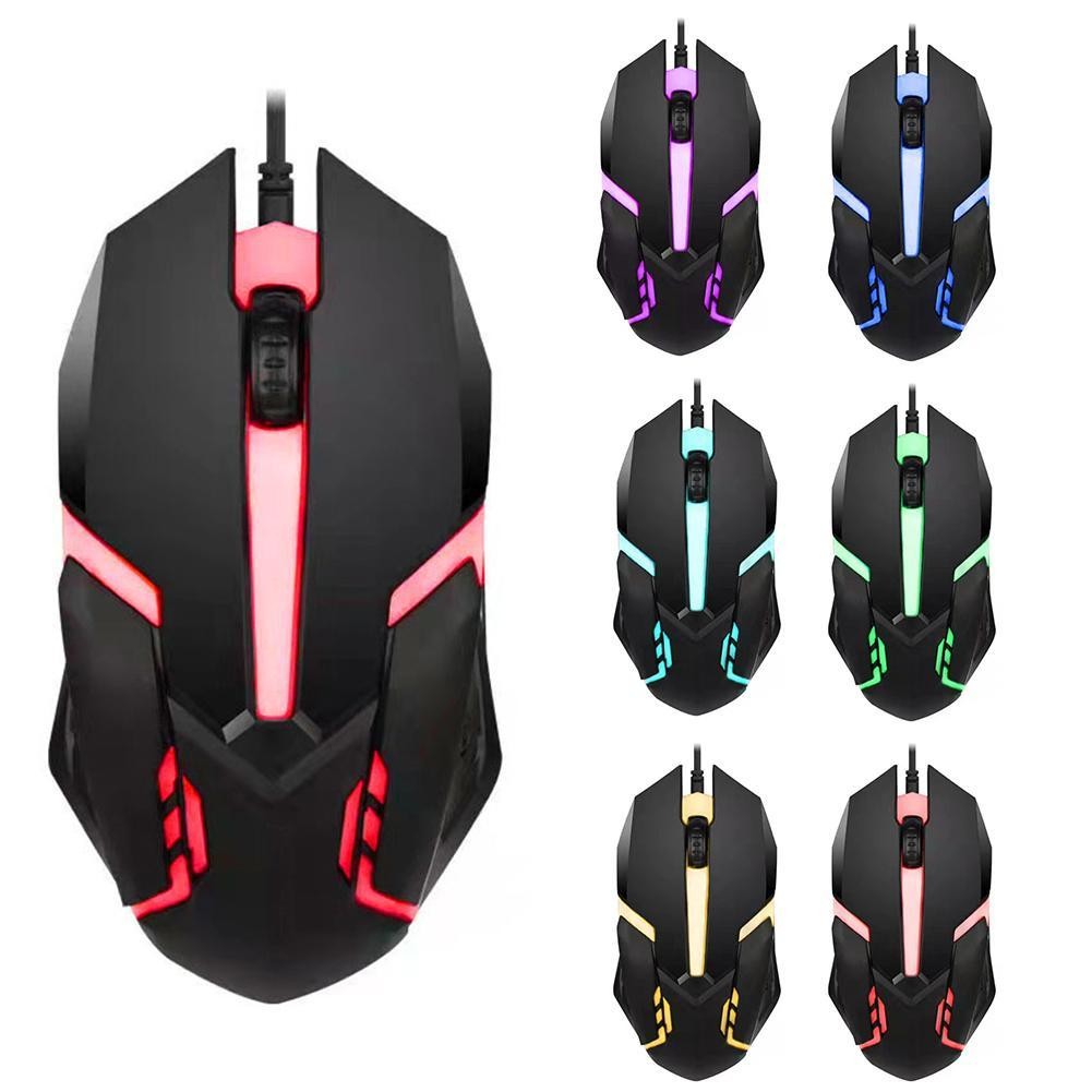 Jual USB Wired Gaming Mouse 1000 DPI 3 Buttons Silent Mause Backlit ...
