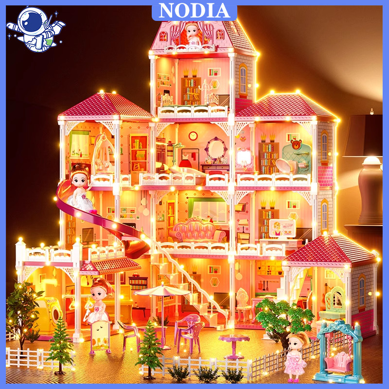 Jual Nodia Toys COD 3D Princess Big Villa DIY Rumah Boneka Pink Castle ...