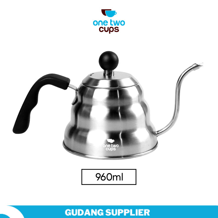 Jual One Two Cups Coffee Maker Pot V60 Drip Kettle Teko Barista Leher Angsa 960ML | Shopee Indonesia