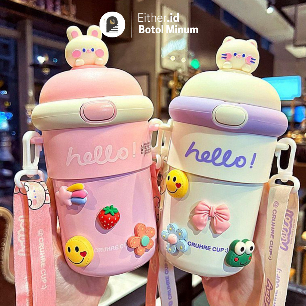 Jual Either.id - Botol Minum Kaca Botol Minum Anak Karakter Lucu ...