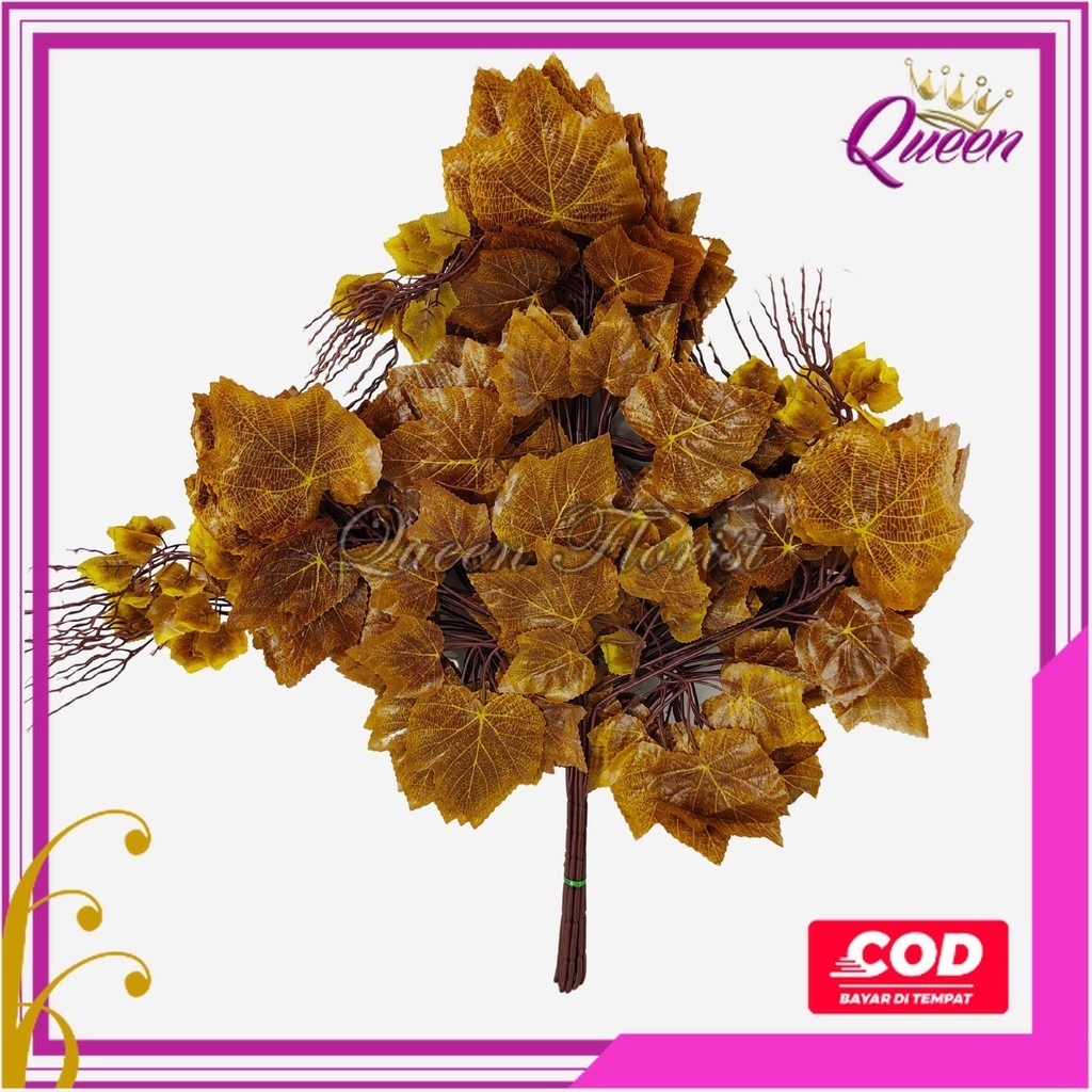 Jual Daun Anggur Plastik 1 Lusin (12 pcs) Dekorasi Artificial - Lusinan ...