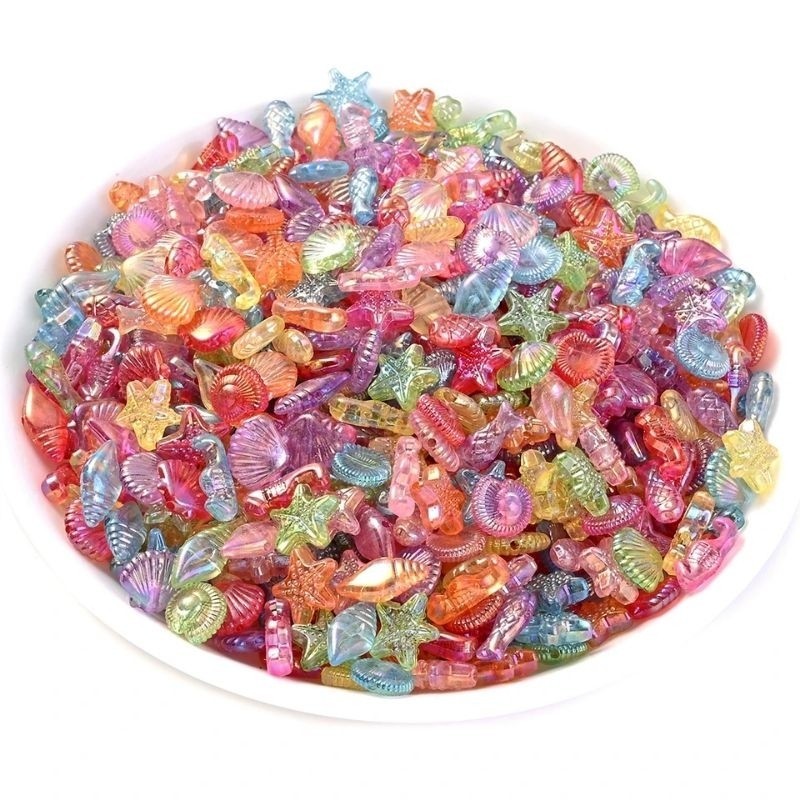 Jual Manik Kerang Mix Biota Laut Bening Transparan | Shopee Indonesia