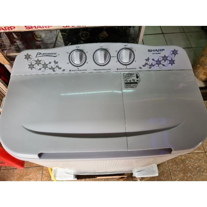 Jual Mesin Cuci Sharp 2 Tabung EST 80 MW (8KG) | Shopee Indonesia
