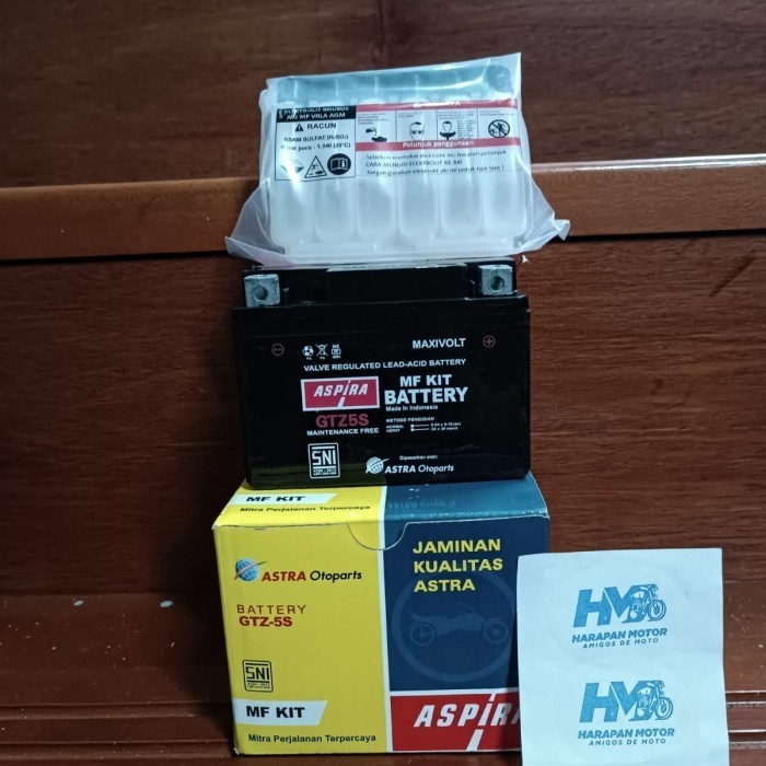 Jual Aki Kering GTZ5S MF Kit Aspira 11-GTZ5S-KIT | Shopee Indonesia