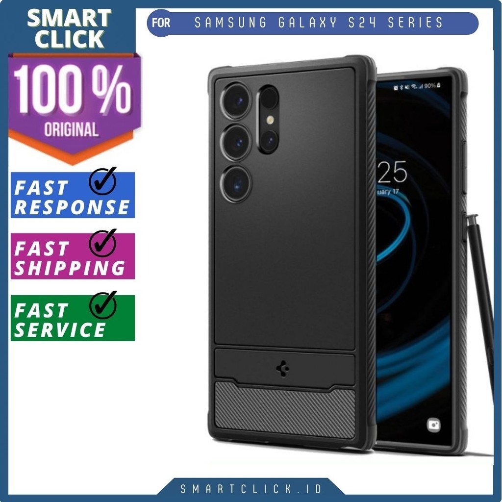 Jual Samsung Galaxy S24 Ultra Plus Spigen Rugged Armor Carbon Casing | Shopee Indonesia