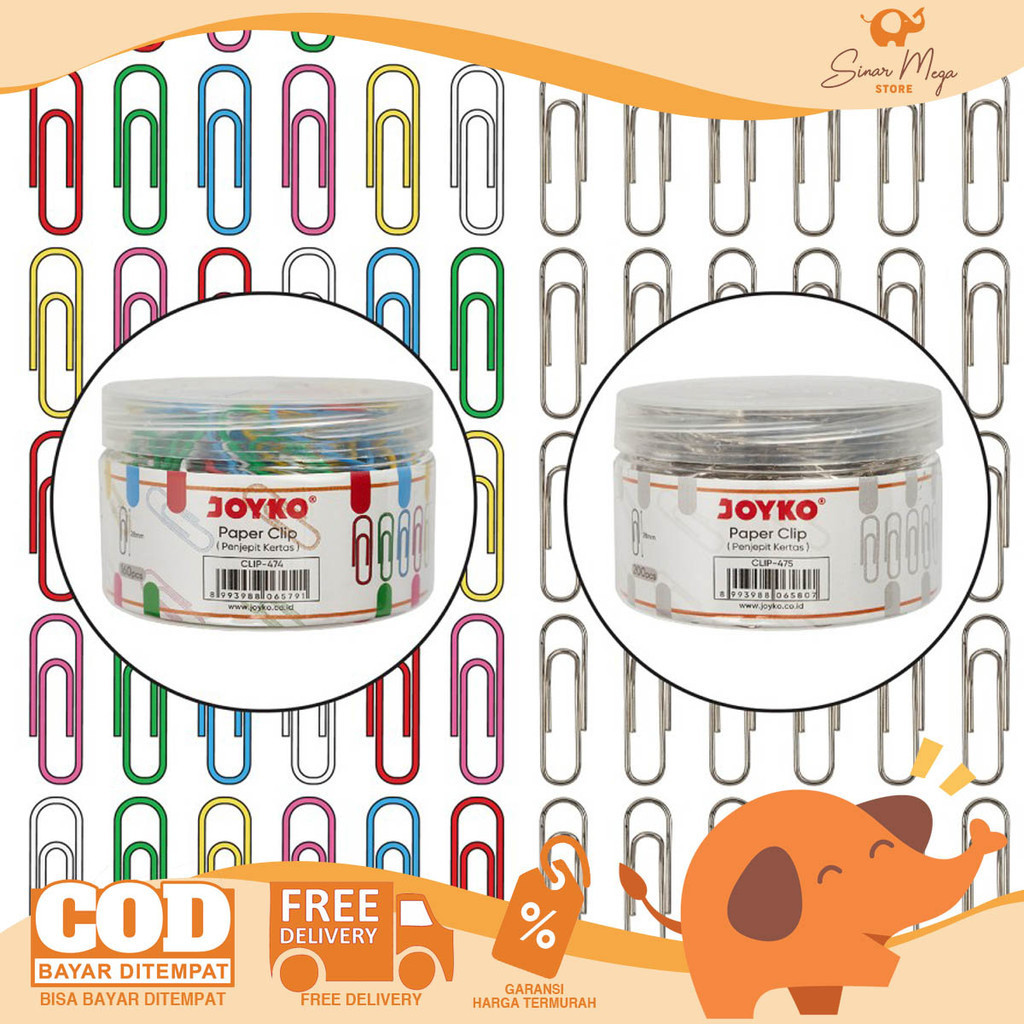 Jual Joyko Paper CLIP - 474 ~ 475 / Penjepit Klip Kertas | Shopee Indonesia