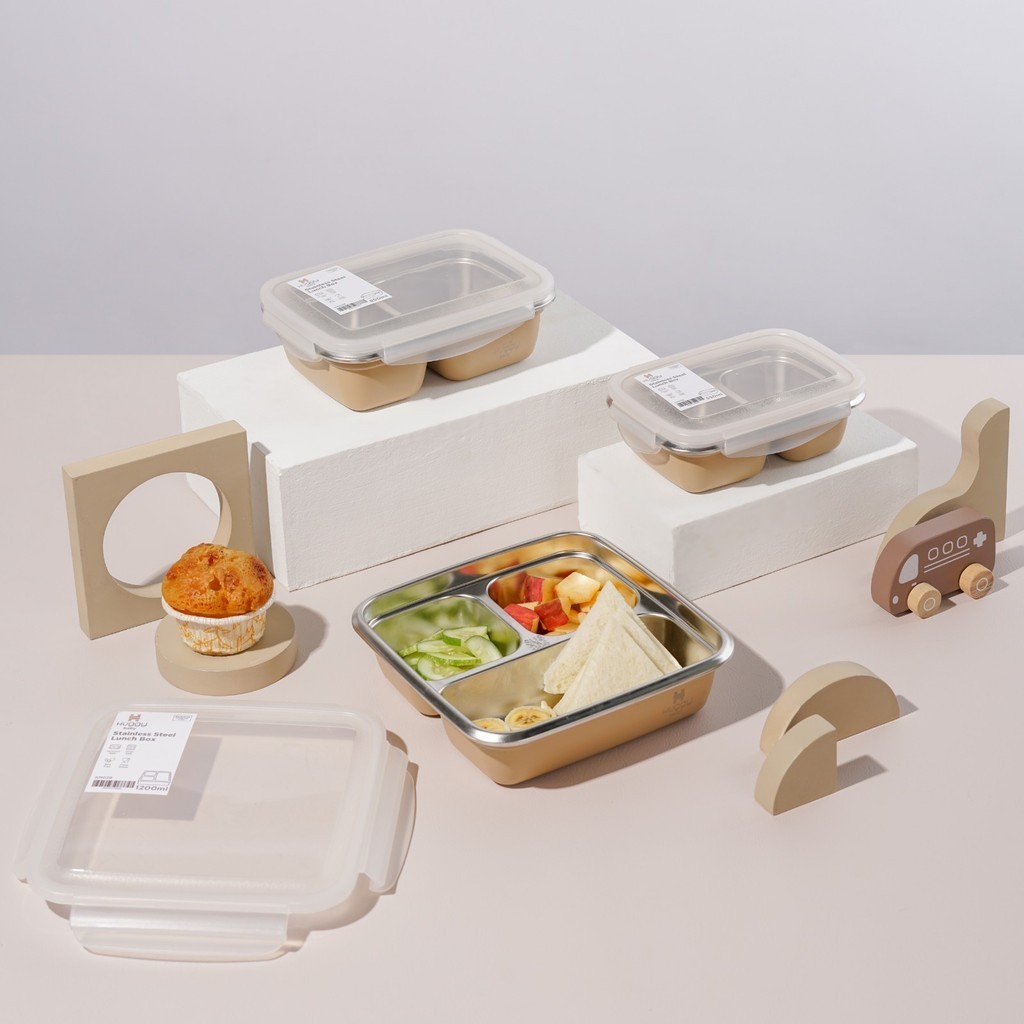 Jual Huggy Baby Stainless Steel Lunch Box | Kotak Makan Anak Bayi Besi ...