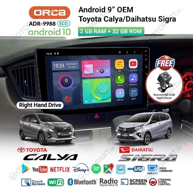 Jual Head Unit Android 9″ inch CALYA/SIGRA ORCA RHD - ECO RHD | Shopee ...