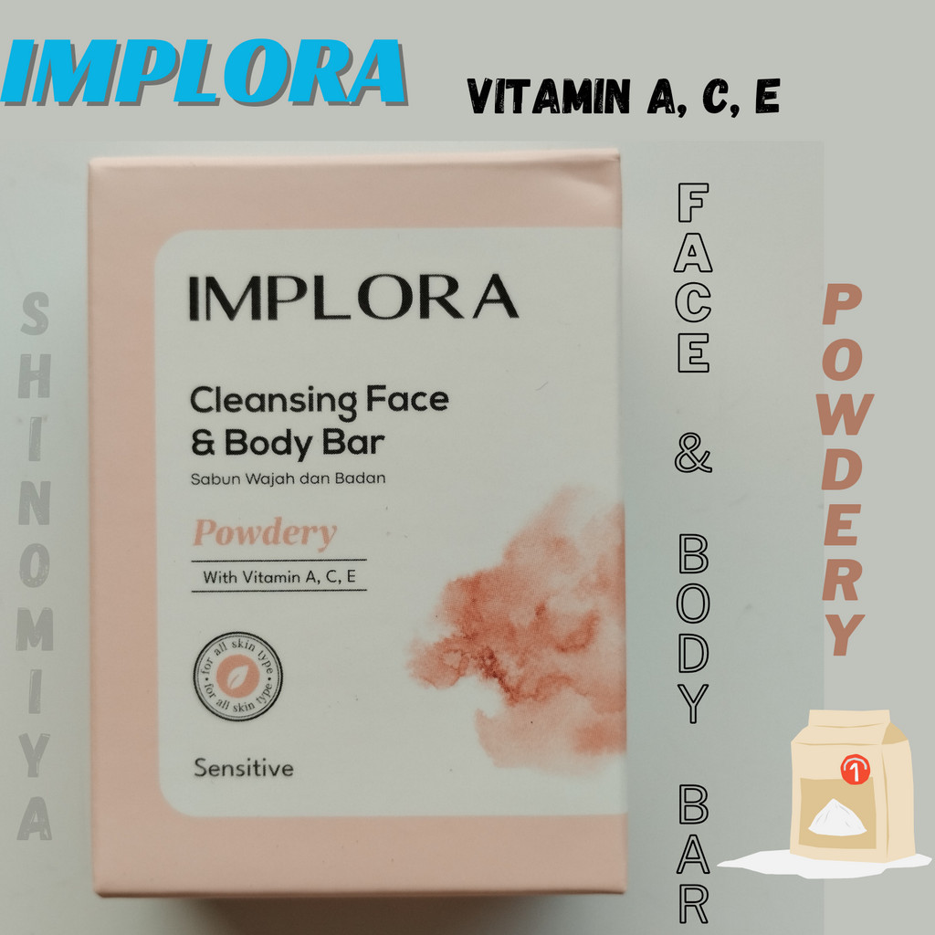 Jual SABUN BATANG IMPLORA POWDERY WAJAH DAN BADAN / UNTUK KULIT ...