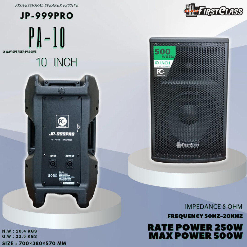 Jual SPEAKER PASIF PROFFESIONAL FIRSTCLASS JP 999pro PA 10 speaker ...