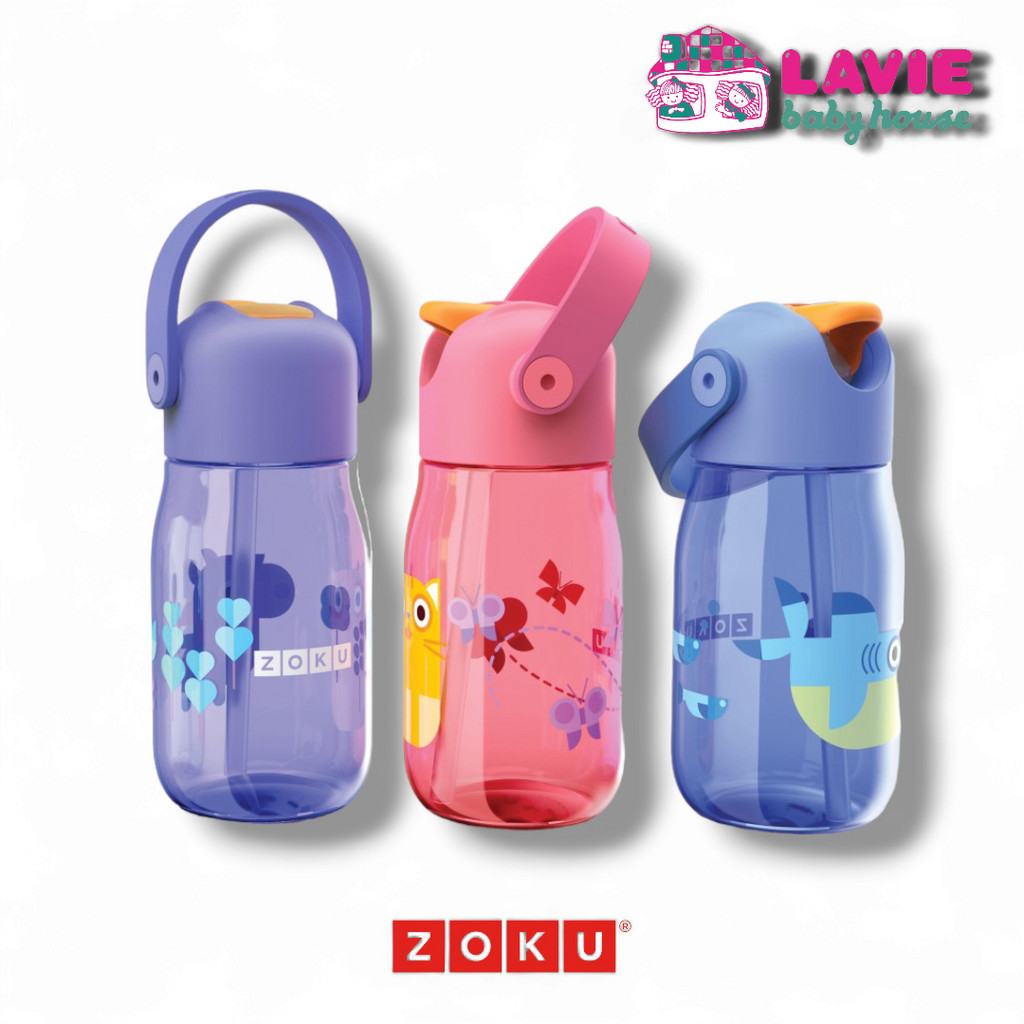 Jual Zoku Kids Flip Straw Bottle - Botol Minum Sedotan Untuk Anak ...