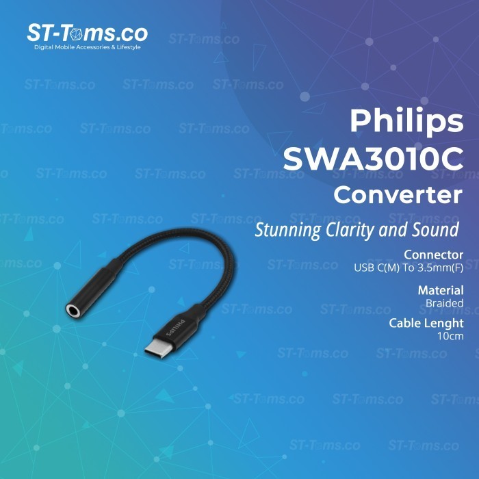 Jual Philips SWA3010C SWA 3010C Audio Adapter Converter Type C to 3.5mm ...