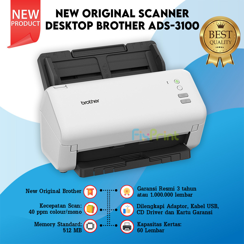 Jual Brother Scanner ADS 3100 Scanner High Speed Dekstop Ads-3100 Scan ...