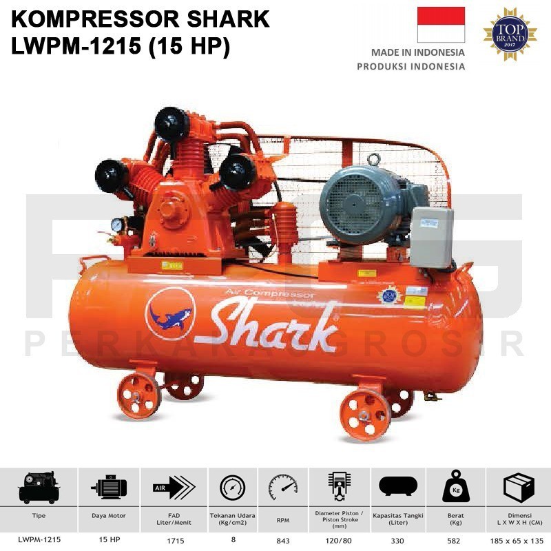 Jual Kompresor SHARK LWPM-1215 15 HP Compressor 15 HP LWPM1215 | Shopee ...
