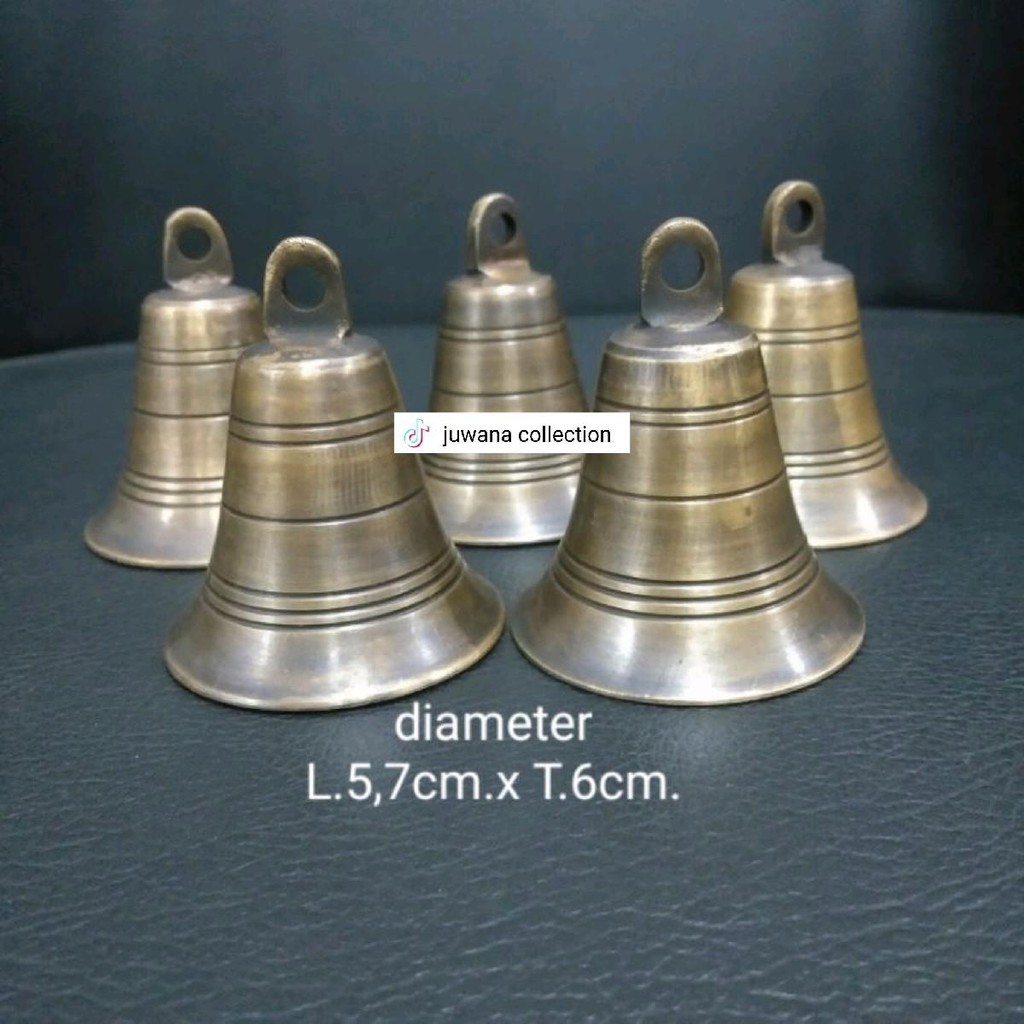 Jual lonceng kambing lonceng sapi kuningan ukuran 5,7cm x 6cm | Shopee ...