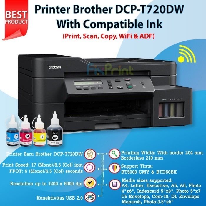 Jual Printer Brother DCP-T720DW DCP T720dw WiFi Print Scan Copy | Shopee Indonesia