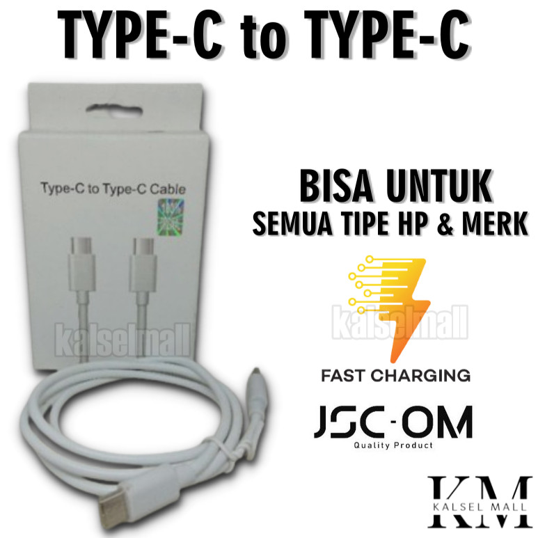 Jual Kabel Data Type-C to Type-C PD Quick Charge 1M TPE Kabel Charger ...