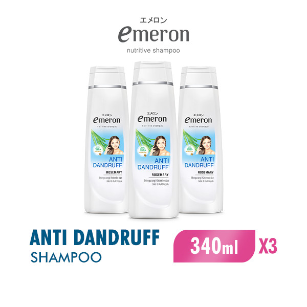 Jual Emeron Shampoo Anti Dandruff Botol 340 ml x3 | Shopee Indonesia