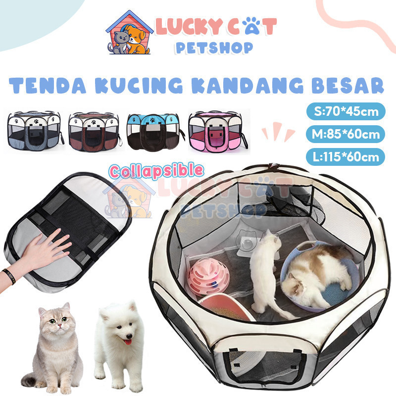 Jual Tenda Kucing Besar Fortable Pagar Kucing Anjing Anti Air Tenda ...