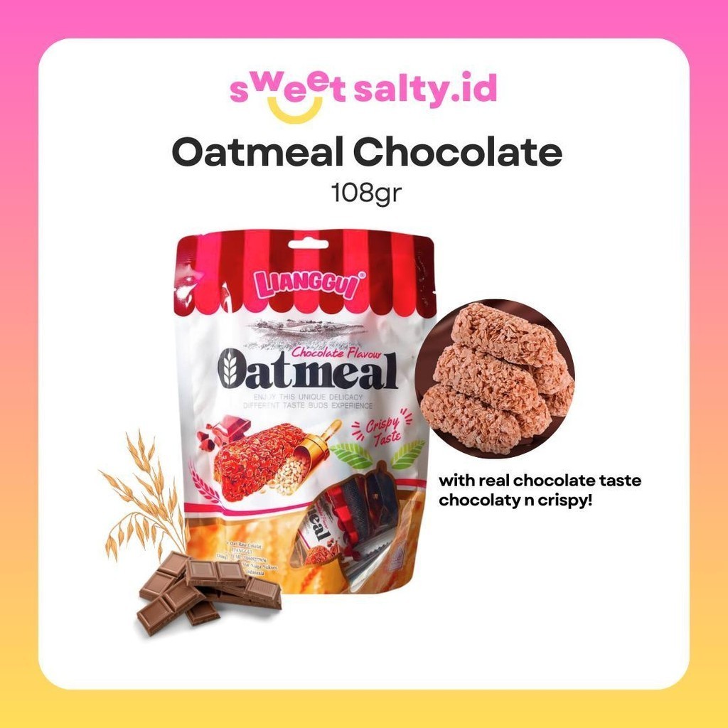 Jual [HALAL]Lianggui Oat meal Chocolate 108gr | Wafer Oat | Biskuit Oat ...