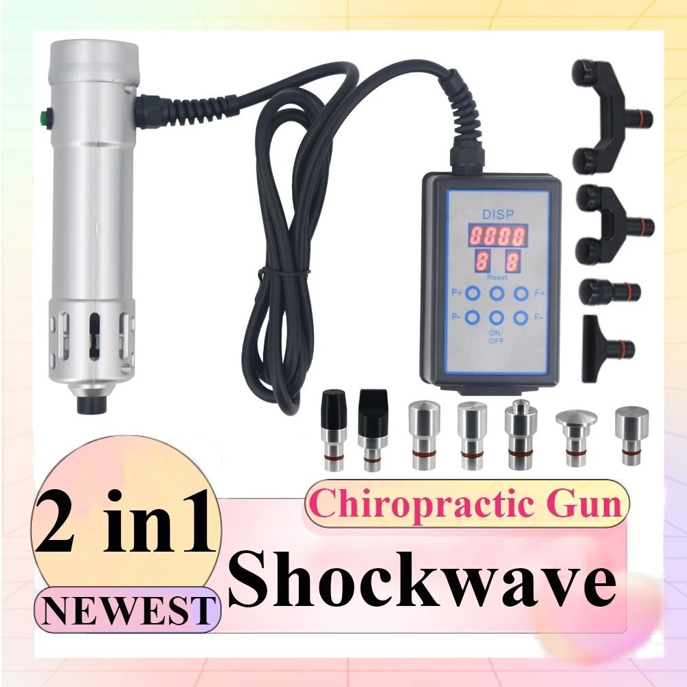 Jual PREORDER 2022 New Shockwave Therapy Machine Chiropractic Gun For ...