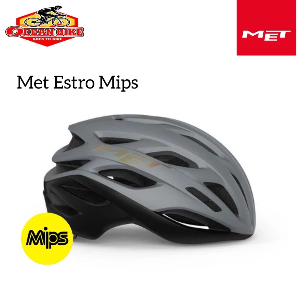 Jual Promo Met Estro Mips Original Hitam Putih Grey Helmet Mips Helm