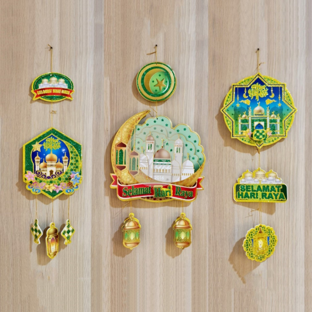 Jual Gantungan Hiasan Idul Fitri Ramadan Susun 3 Mix Masjid Ketupat ...