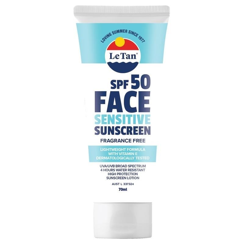 Jual Le Tan SPF 50 Face Sensitive Sunscreen Lotion 70ml | Shopee Indonesia