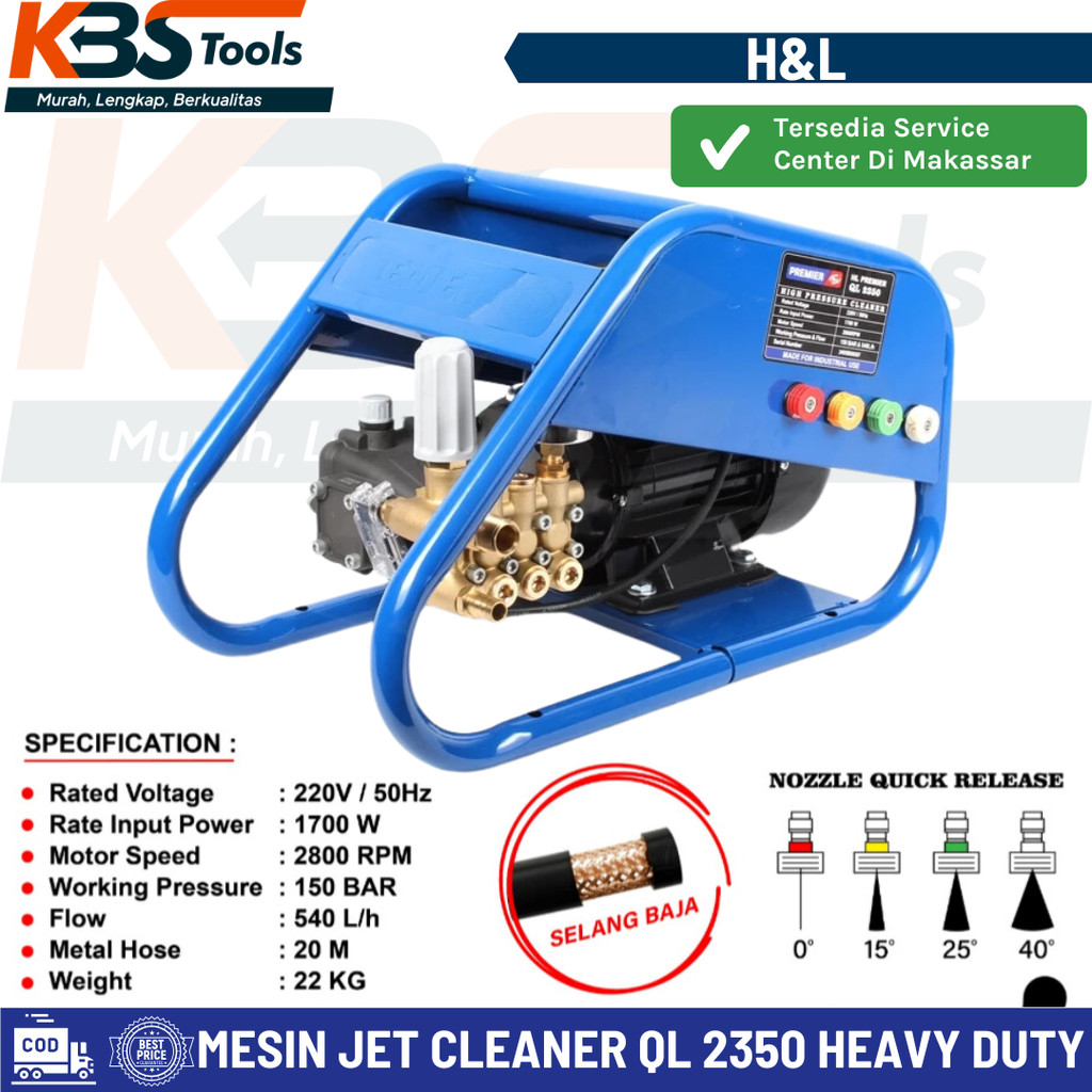 Jual Mesin Jet Cleaner H&L Premiere QL 2350 Heavy Duty Steam Cuci Mobil ...