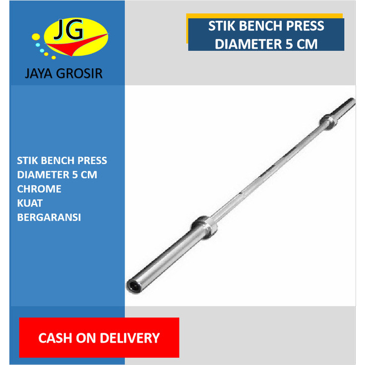 Jual stik barbel chrome besi stik bench press panjang diameter 5 cm ...