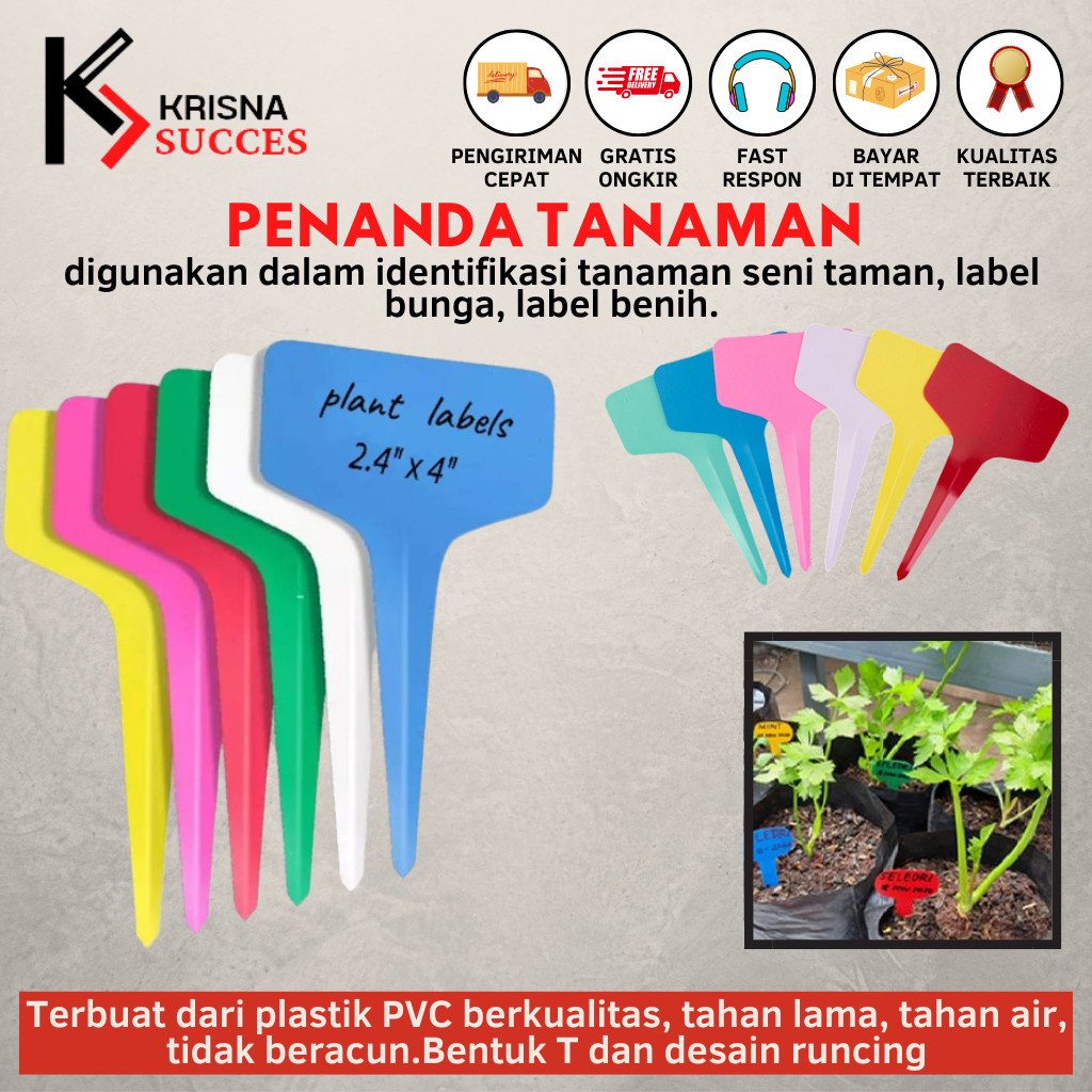 Jual PENANDA LABEL NAME TAG TANAMAN HIAS PLANT LABEL MARKER SEMAI BENIH BIBIT KRISNASC | Shopee ...