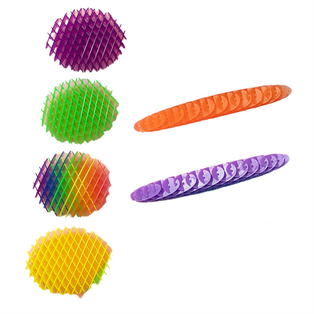 Jual 6PCS Worm Big Fidget Toy Fidget Worm Unpacking Morphing Worm Six ...